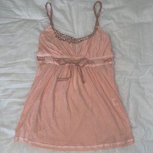 Mystree | Tops | Mystree Light Pink Y2k Tank Top | Poshmark